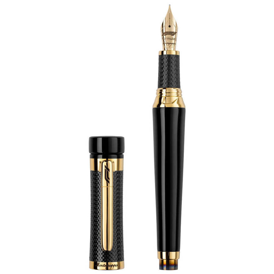 Montegrappa F1 Speed Podium Black Extra Fine Nib Yellow Gold/Black ...