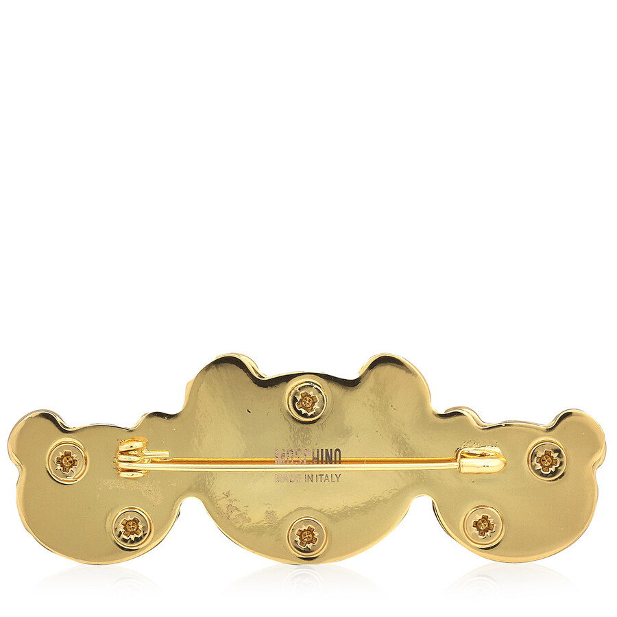 Moschino Gold Teddy Bear Pin Brooch A9108-8404-0606 667111868051 ...