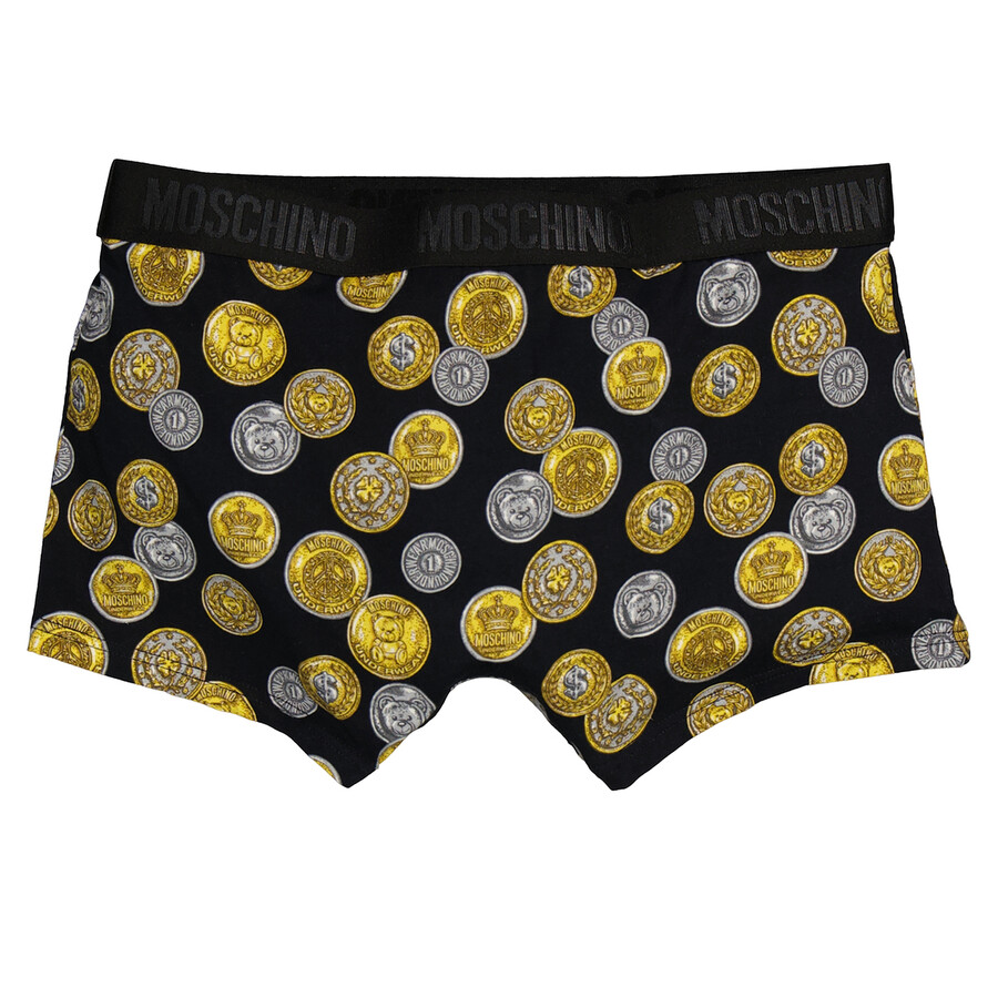 Moschino Men's Print-Black Boxer, Size XX-Large A4731-8105-1555 ...