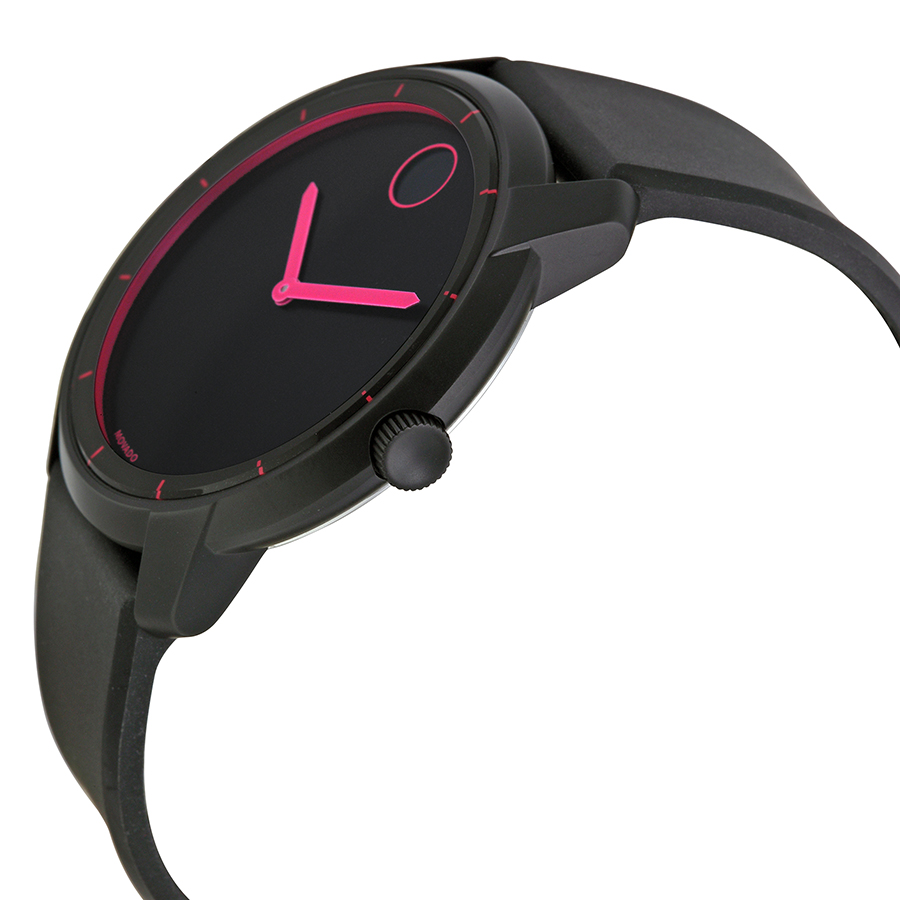 Movado Bold Black Dial Black Polyurethane Unisex Watch 3600192 ...