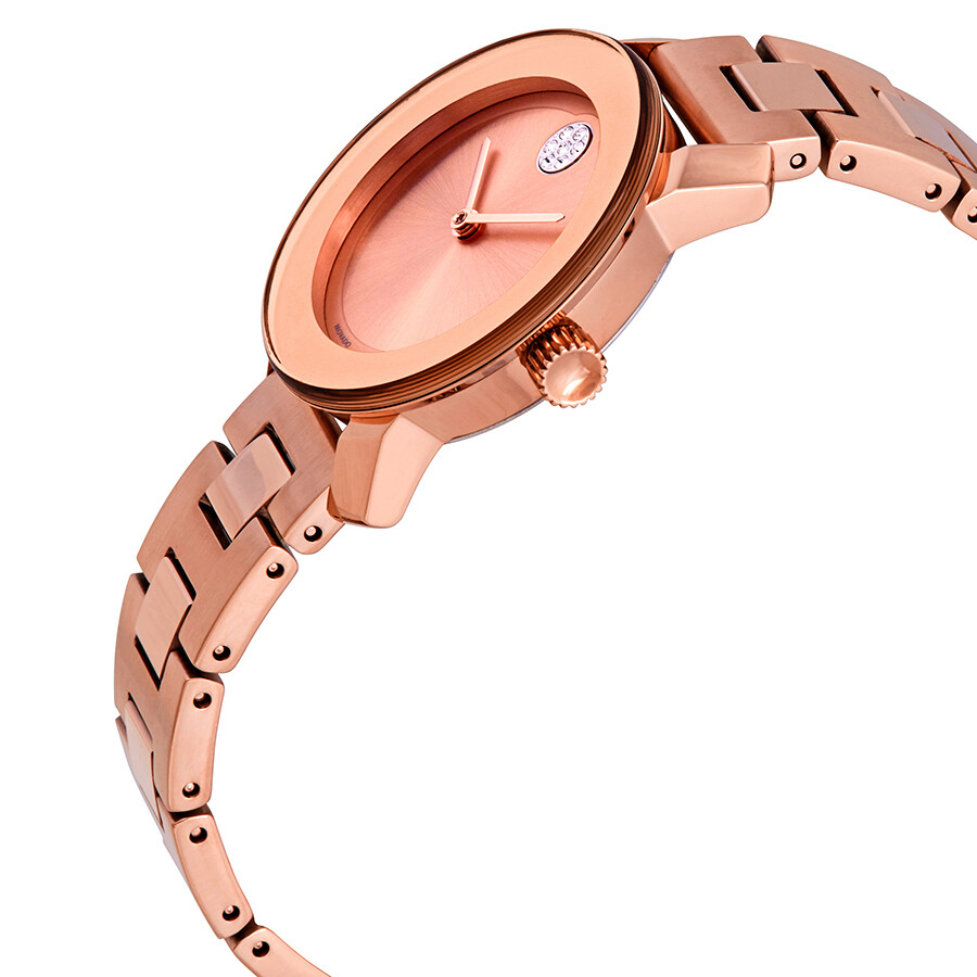 Movado Bold Quartz Rose Dial Ladies Watch 3600550 842047139189 ...