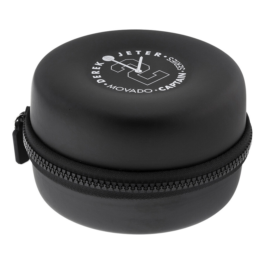 Movado Derek Jeter Captain Series Black Dial Black Rubber Men's Watch ...