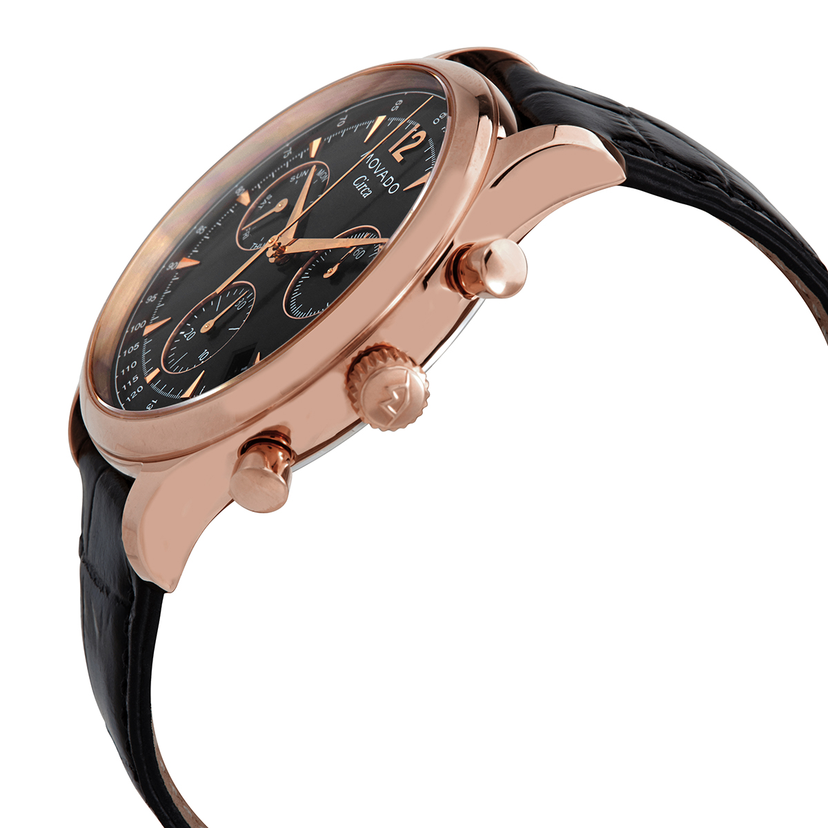 Movado Heritage Series Circa Chronograph Quartz Black Dial Men's Watch ...