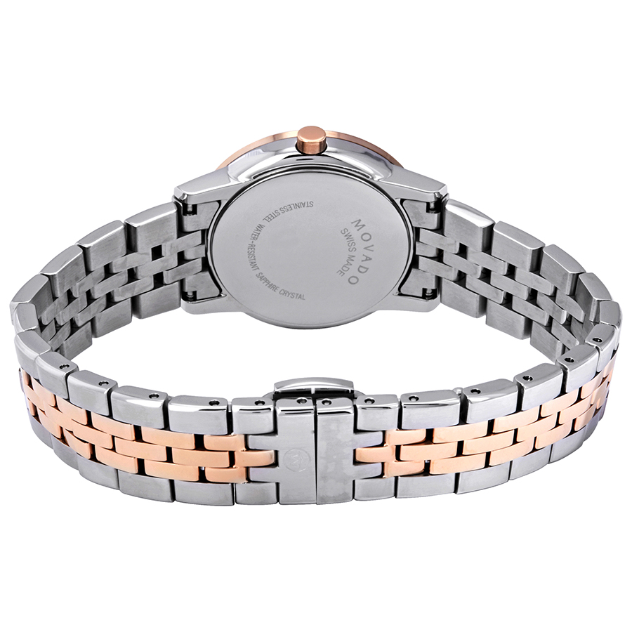 Movado Museum Classic Blue Mother of Pearl Dial Two-tone Ladies Watch ...