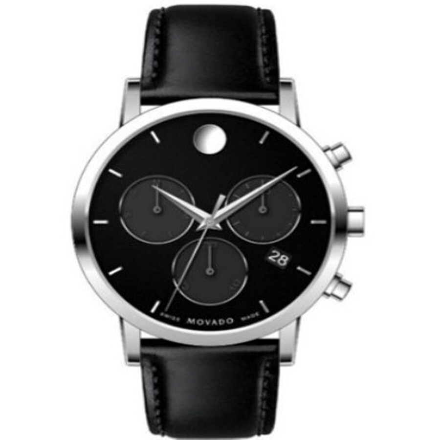 Movado Museum Quartz Black Dial Men's Watch 0607778 885997486828 ...