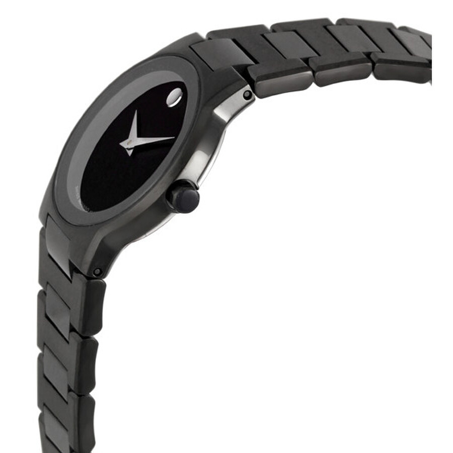 Movado Museum Safiro Quartz Black Dial Ladies Watch 0605900 ...