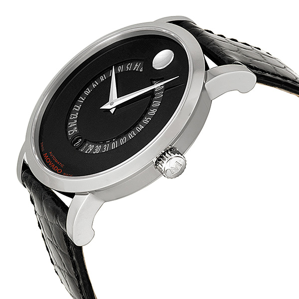 Movado Red Label Automatic Animated Date Black Dial Men's Watch 0606158 ...