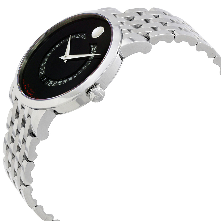 Movado Red Label Automatic Black Dial Animated Date Men's Watch 0606284 ...