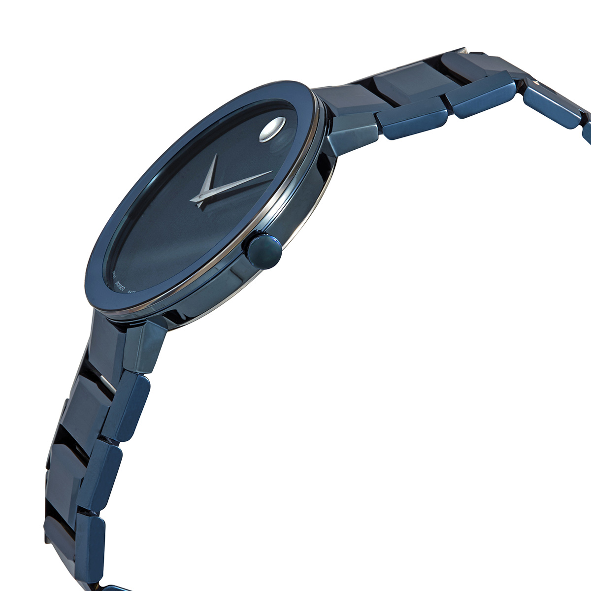 Movado Sapphire Quartz Blue Mirror Dial Men's Watch 0607556 ...