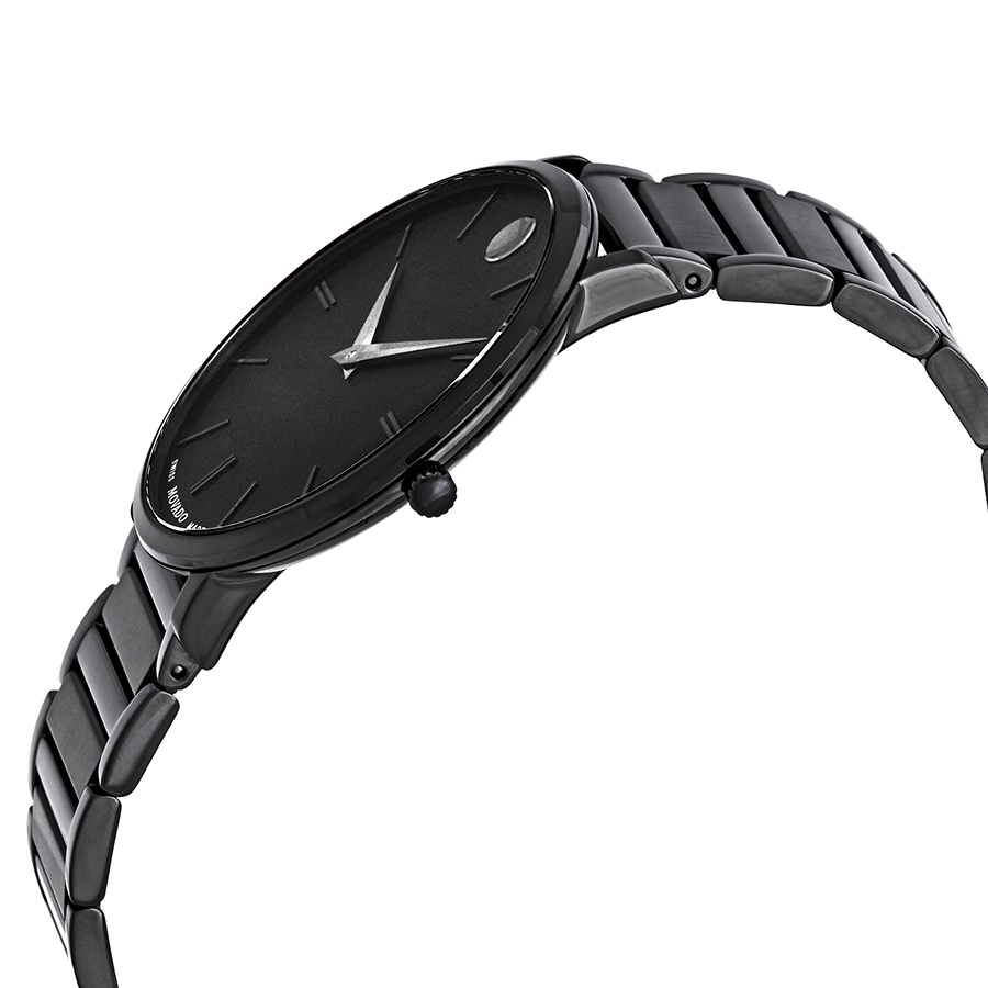 Movado Ultra Slim Black Dial Black PVD Men's Watch 0607210 - Watches ...