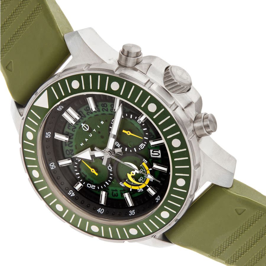 Nautis Caspian Chronograph Quartz Green Dial Men's Watch 21227G-E ...