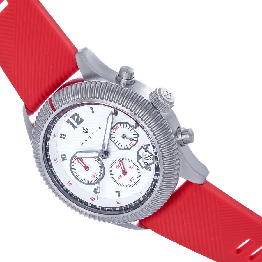 Nautis Meridian Chronograph Quartz White Dial Men's Watch NAUN100-2 ...