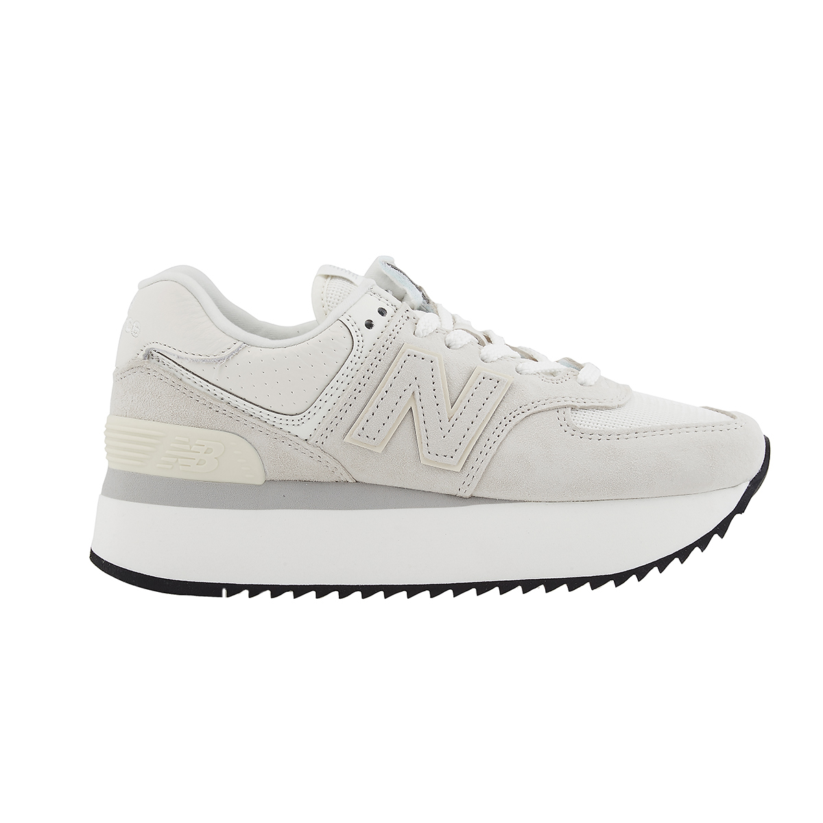 New Balance Ladies White 574 Stracked Low-Top Sneakers, Brand Size 7 ...