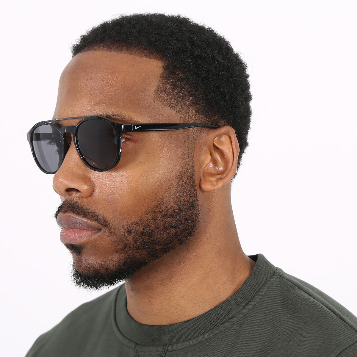 Nike Dark Grey Round Unisex Sunglasses NIKE KISMET EV1203 001 54 ...