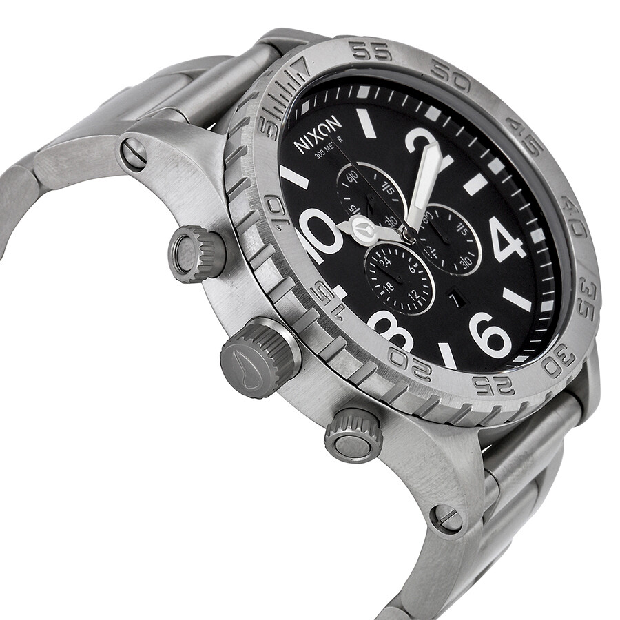 Nixon 51-30 Chronograph Black Dial Stainless Steel Men's Watch A083000 3007001593811 - Watches ...