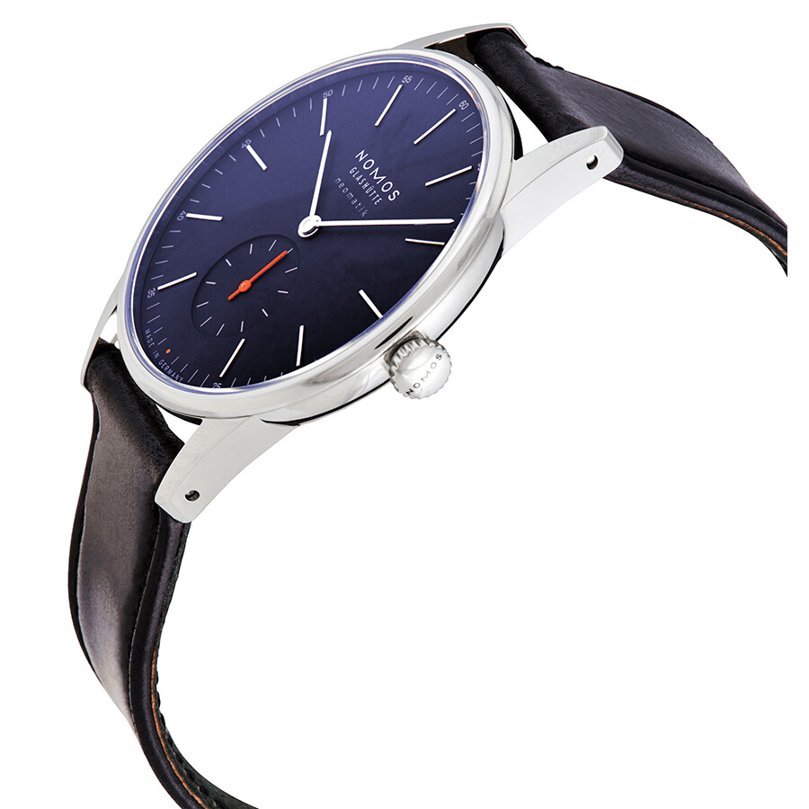 Nomos Orion Automatic Blue Dial Black Leather Men's Watch 343 - Watches ...