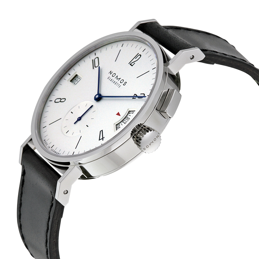 Nomos Tangomat GMT White Dial Black Leather Men's Watch 635 ...