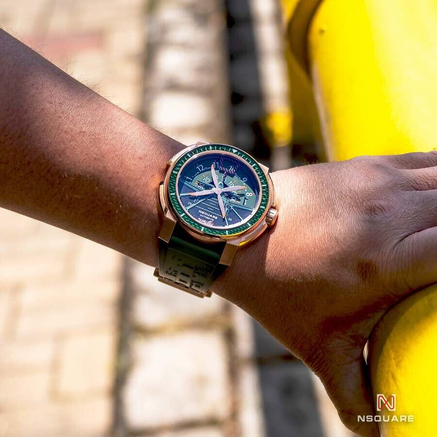 Nsquare Propeller Automatic Green Dial Men's Watch G0512-N26.6 - Jomashop