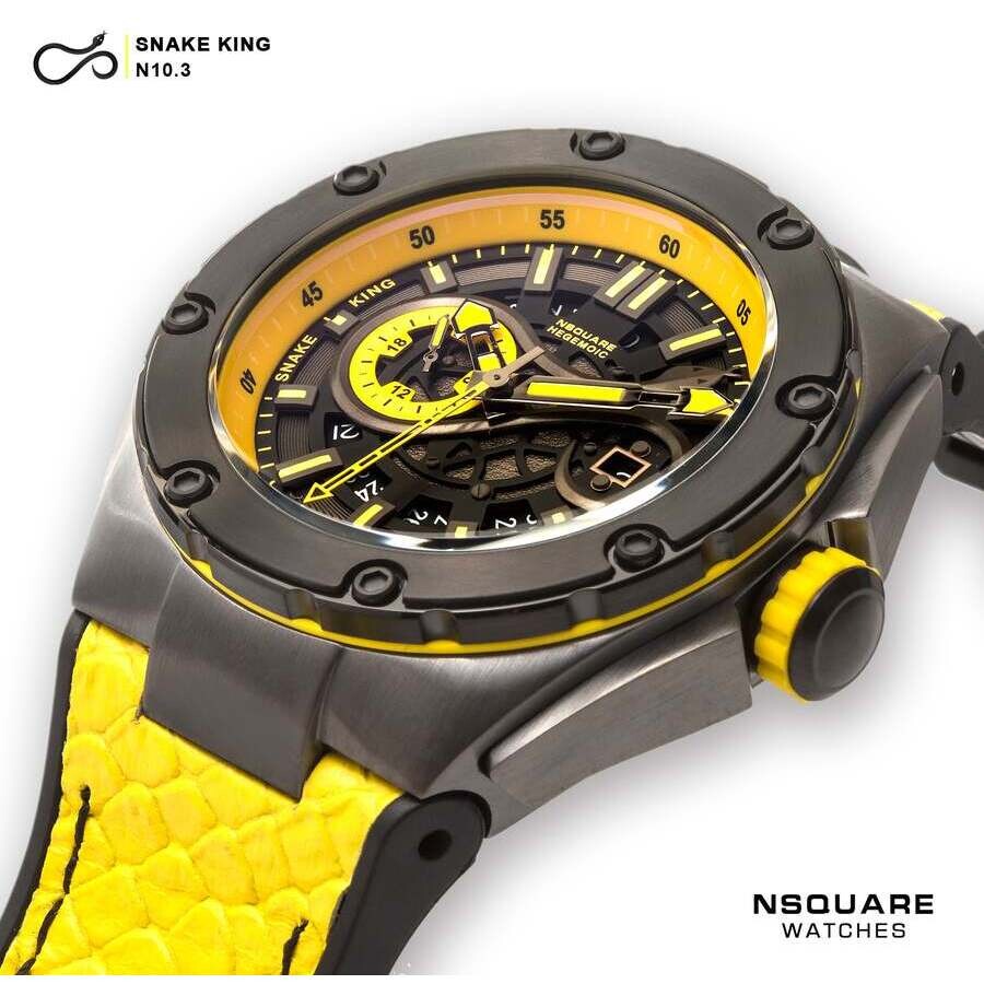 Nsquare Snake King Automatic Black Dial Men's Watch G0471-N10.3Y ...
