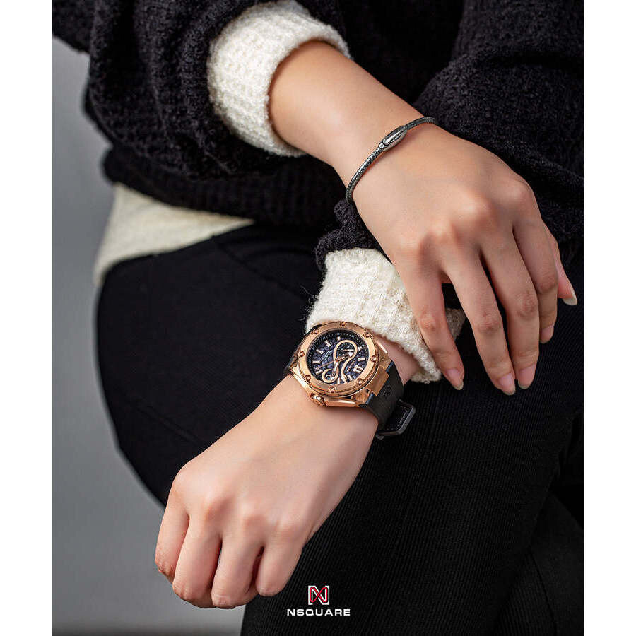 Nsquare Snake Queen Automatic Black Dial Ladies Watch L0472-N48.10 ...