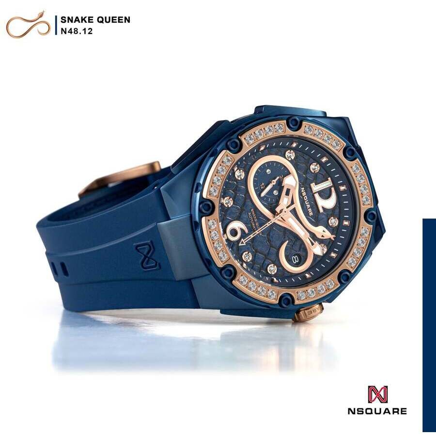 Nsquare Snake Queen Automatic Blue Dial Ladies Watch L0472-N48.12 ...