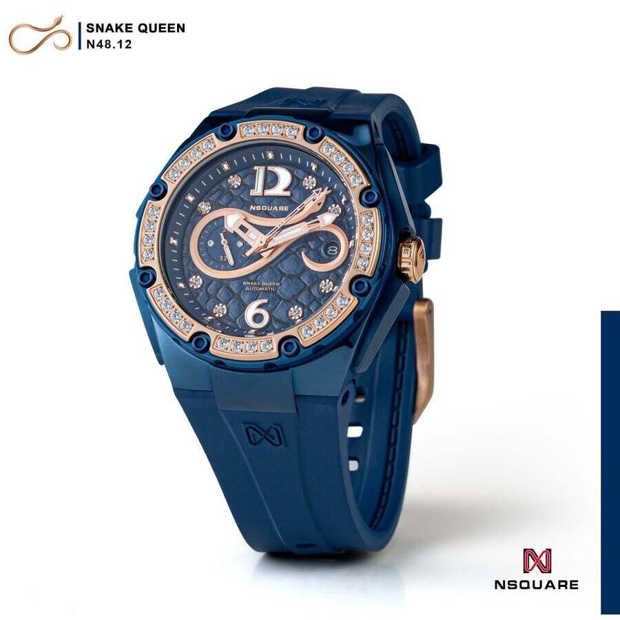 Nsquare Snake Queen Automatic Blue Dial Ladies Watch L0472-N48.12 ...