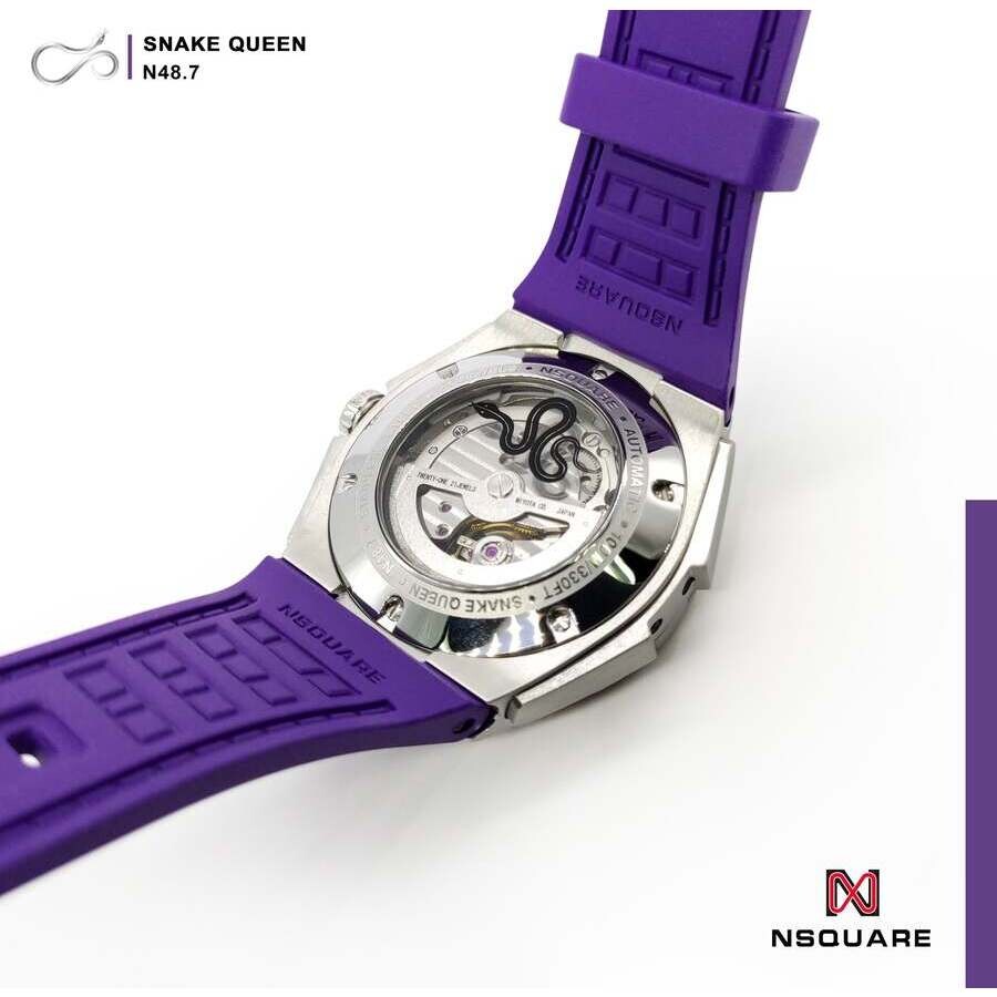Nsquare Snake Queen Automatic Purple Dial Ladies Watch L0472-N48.7 ...