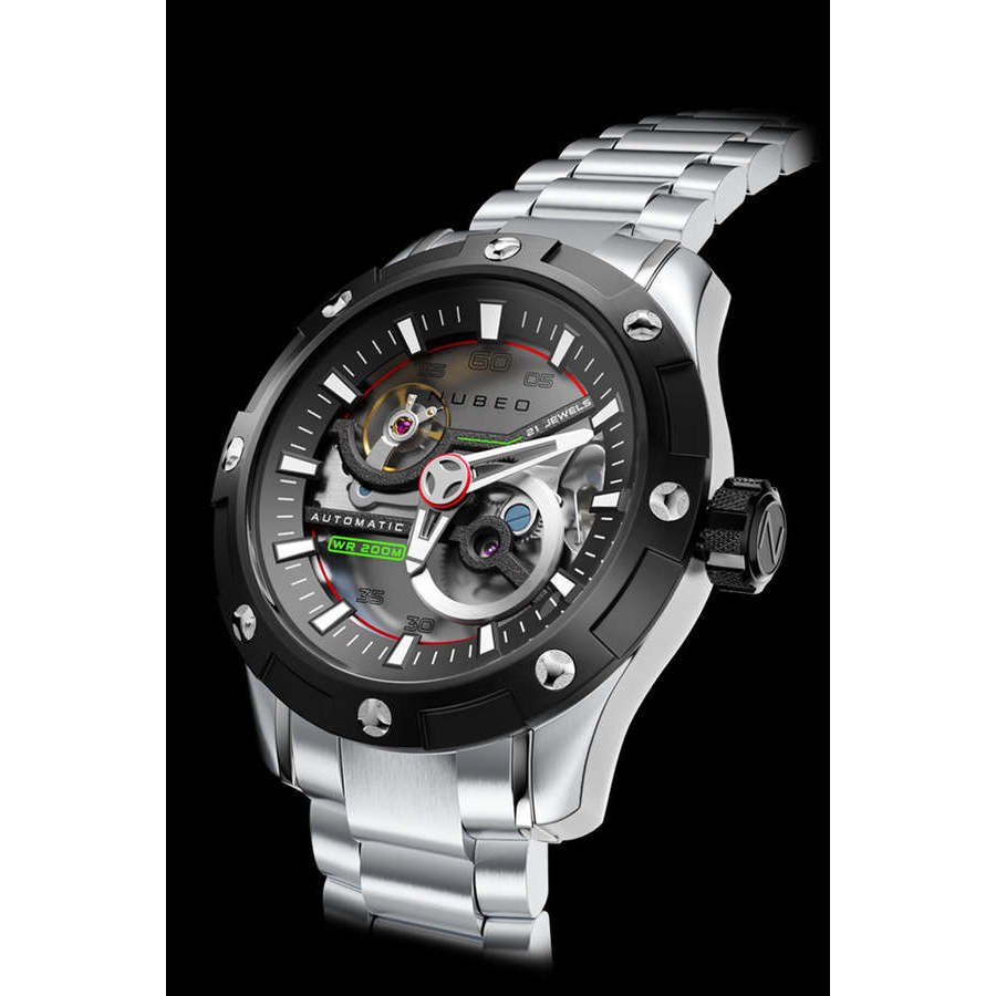 Nubeo Pioneer Bridge Automatic Black Dial Men's Watch NB-6048-22 ...