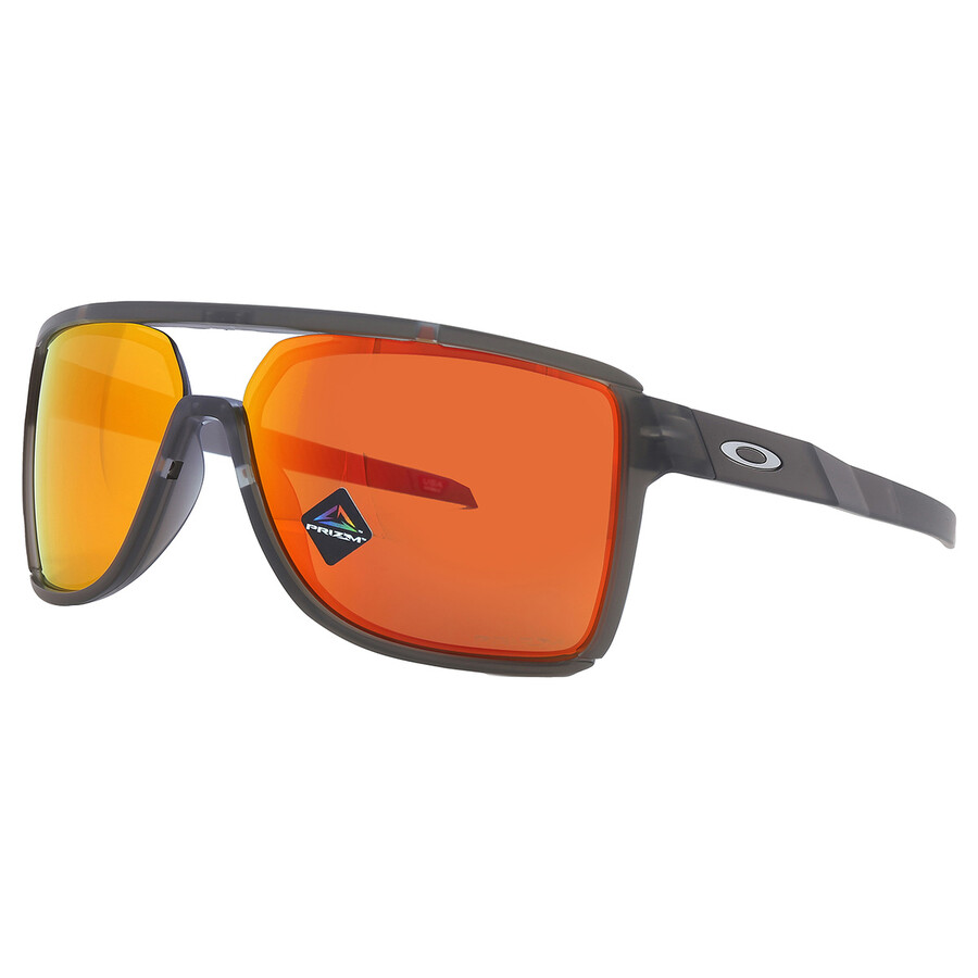 Oakley Castel Prizm Ruby Rectangular Men's Sunglasses OO9147 914705 63 ...