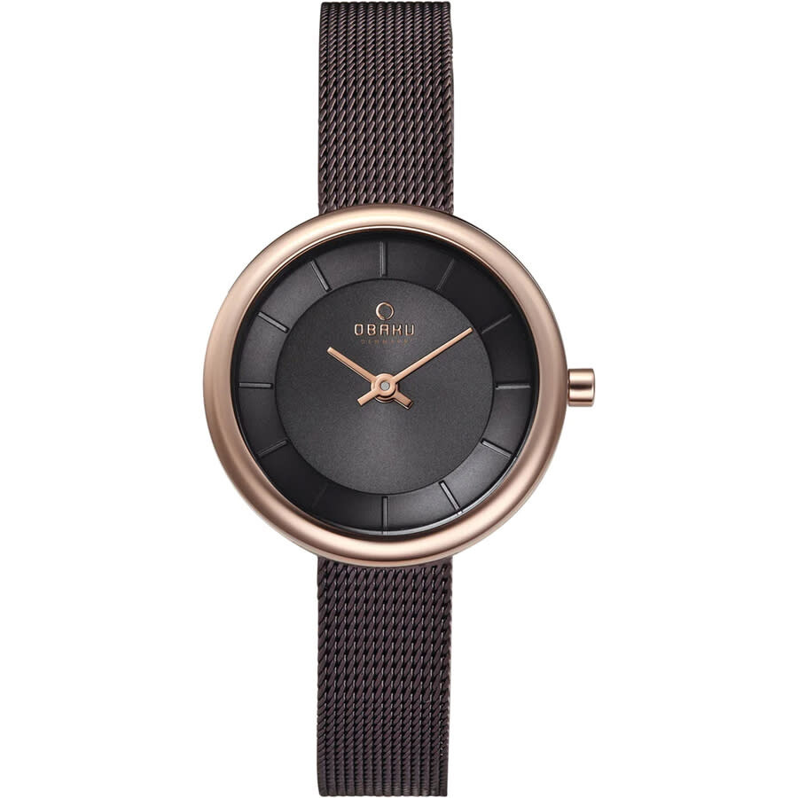 Obaku Classic Quartz Black Dial Ladies Watch V146LXVNMN 889034803272 ...
