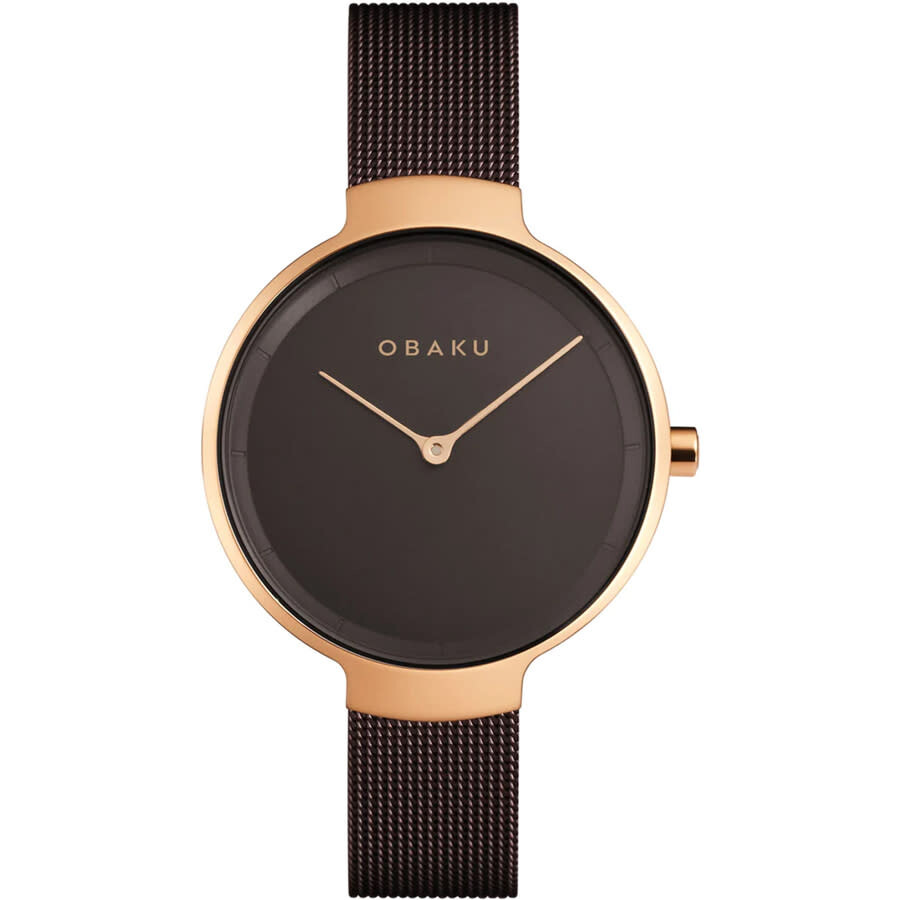 Obaku Walnut Quartz Brown Dial Ladies Watch V231LXVNMN 889034806228 ...