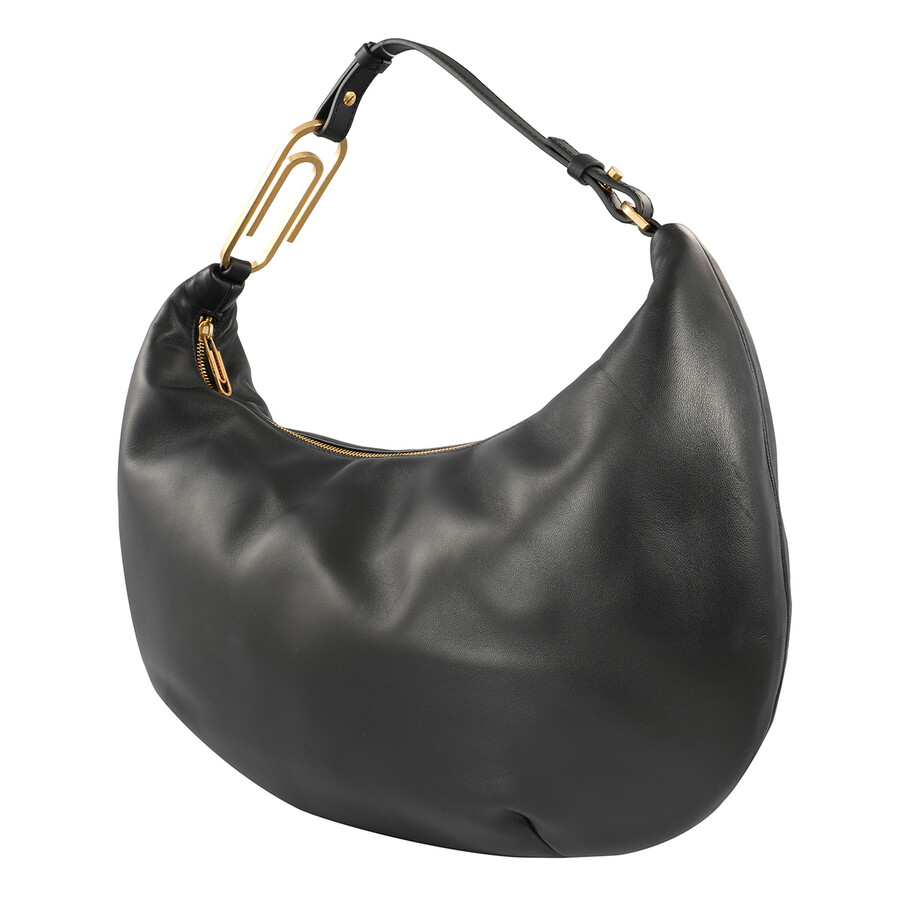 Off-White Paperclip Curved Clutch Bag In Black OWNN058F22LEA0011000 ...