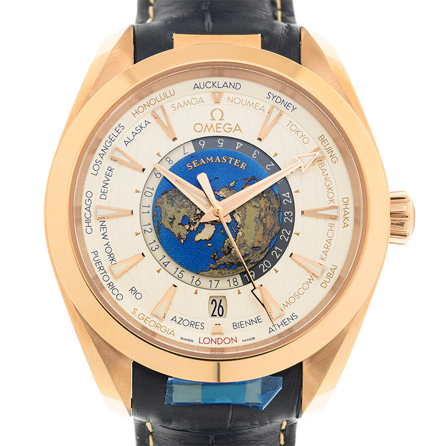 Omega Aqua Terra Co-Axial World Time Automatic Chronometer Silver Dial ...