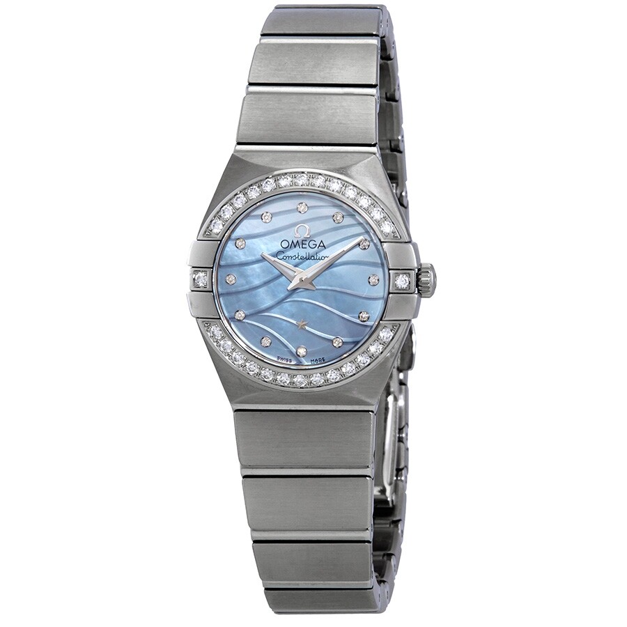 Omega Constellation Blue Mother of Pearl Dial Ladies Watch 123.15.24.60 ...