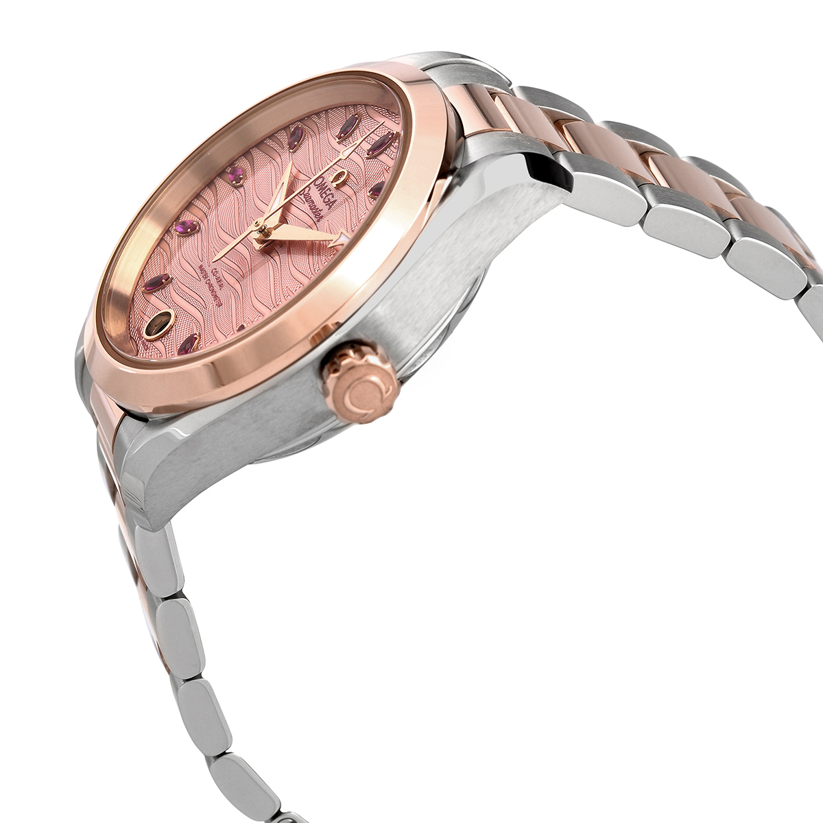 Omega Seamaster Automatic Chronometer Diamond Pink Dial Ladies Watch ...