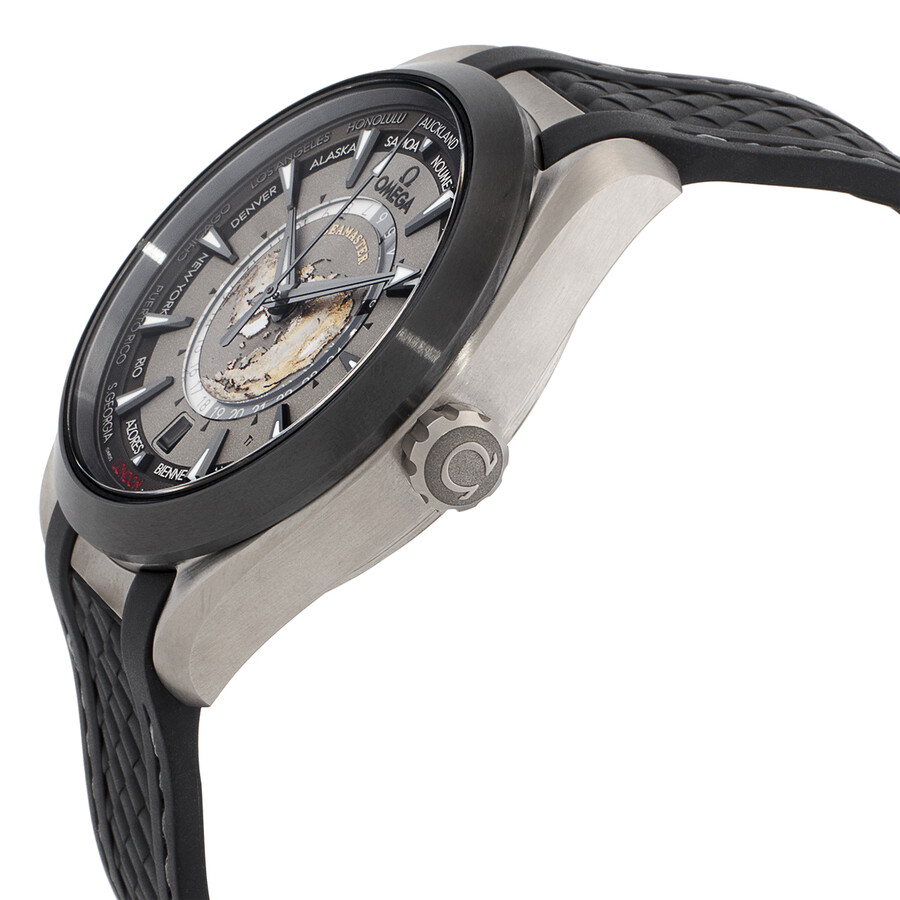 Omega Seamaster World Time GMT Automatic Chronometer Grey Dial Men's ...