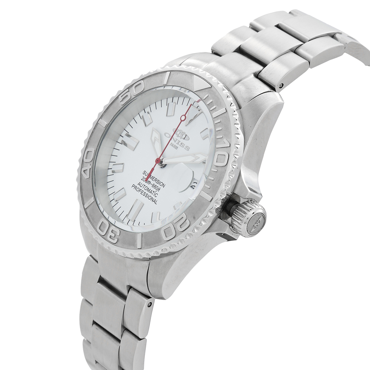 Oniss Automatic White Dial Men's Watch ON5515-33-WT - Watches, On05515 ...