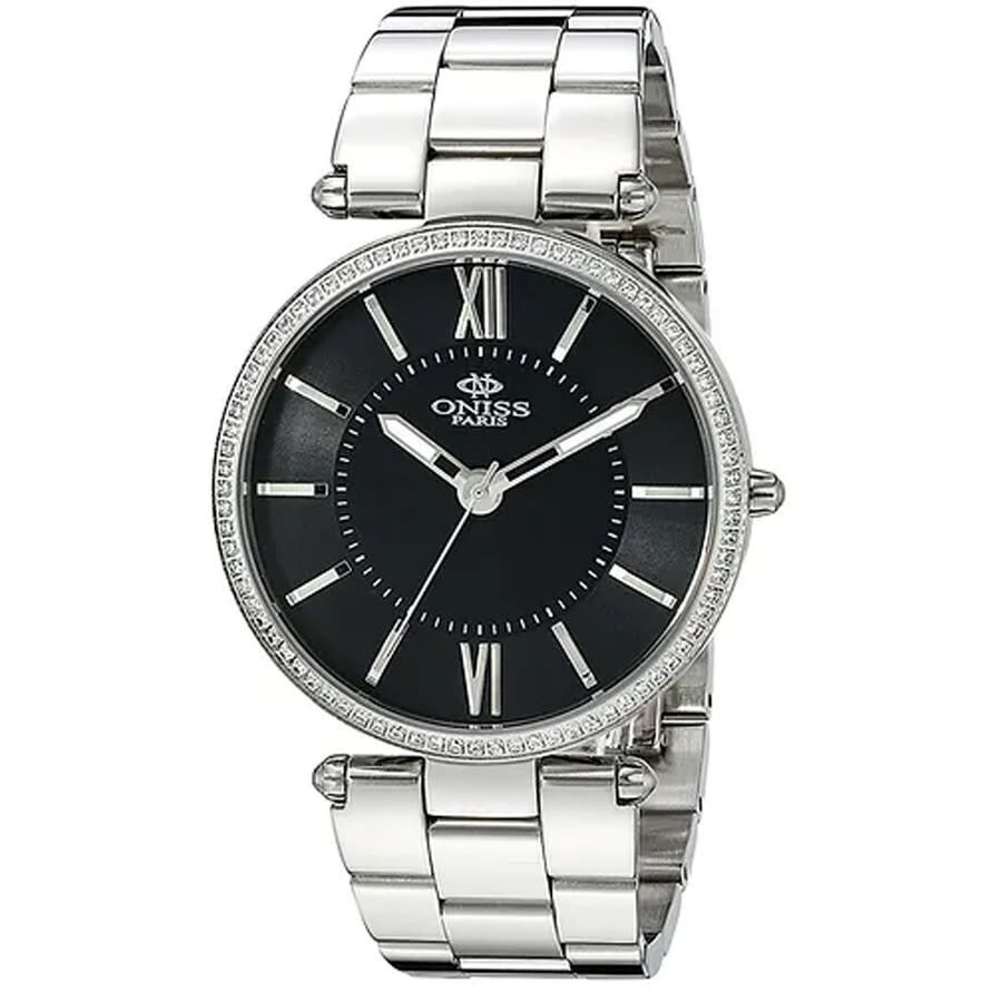 Oniss Princess Black Dial Ladies Watch ON6021N-LBK 815096400135 ...