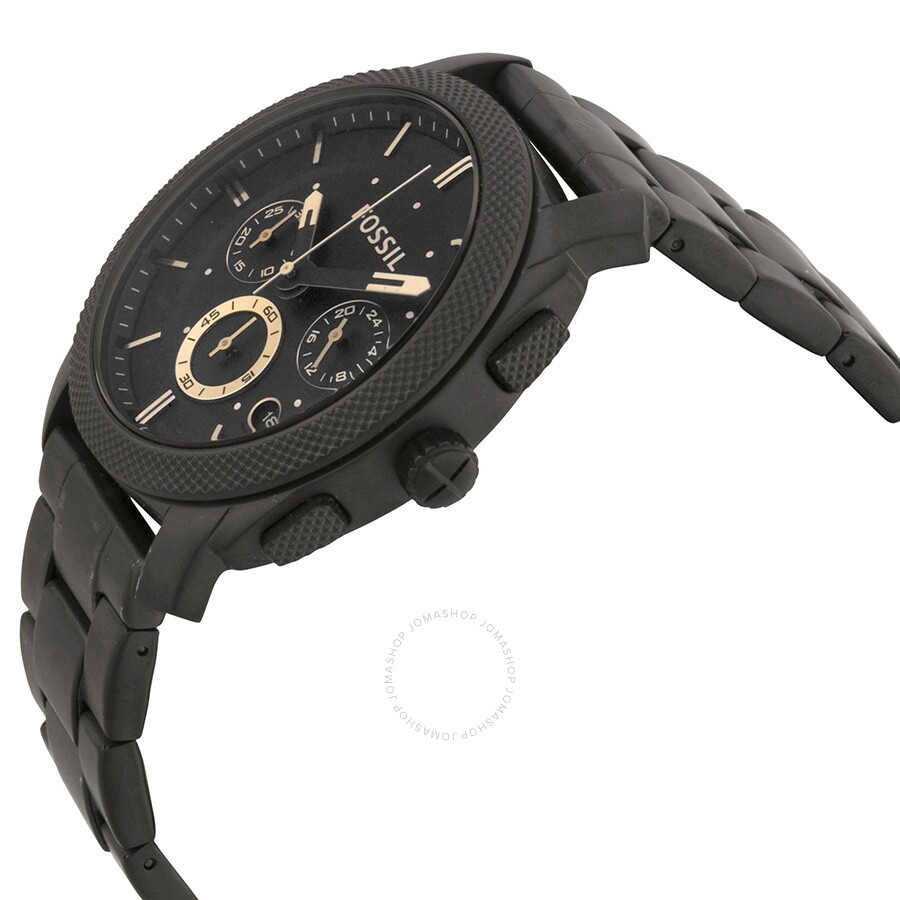Fossil Open Box - Fossil Machine Chronograph Black Stainless Steel Men ...