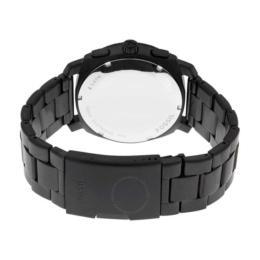 Fossil Open Box - Fossil Machine Chronograph Black Stainless Steel Men ...