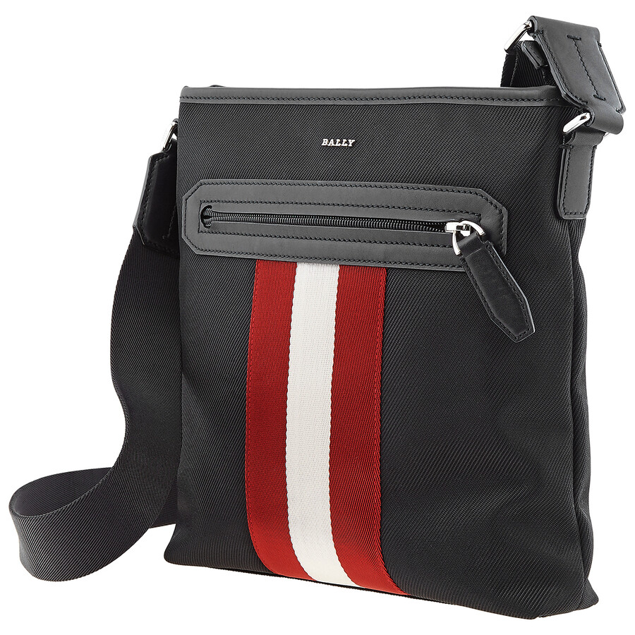 Bally Open Box - Bally Men's Stripe Detail Logo Shoulder Bag 6220467 ...
