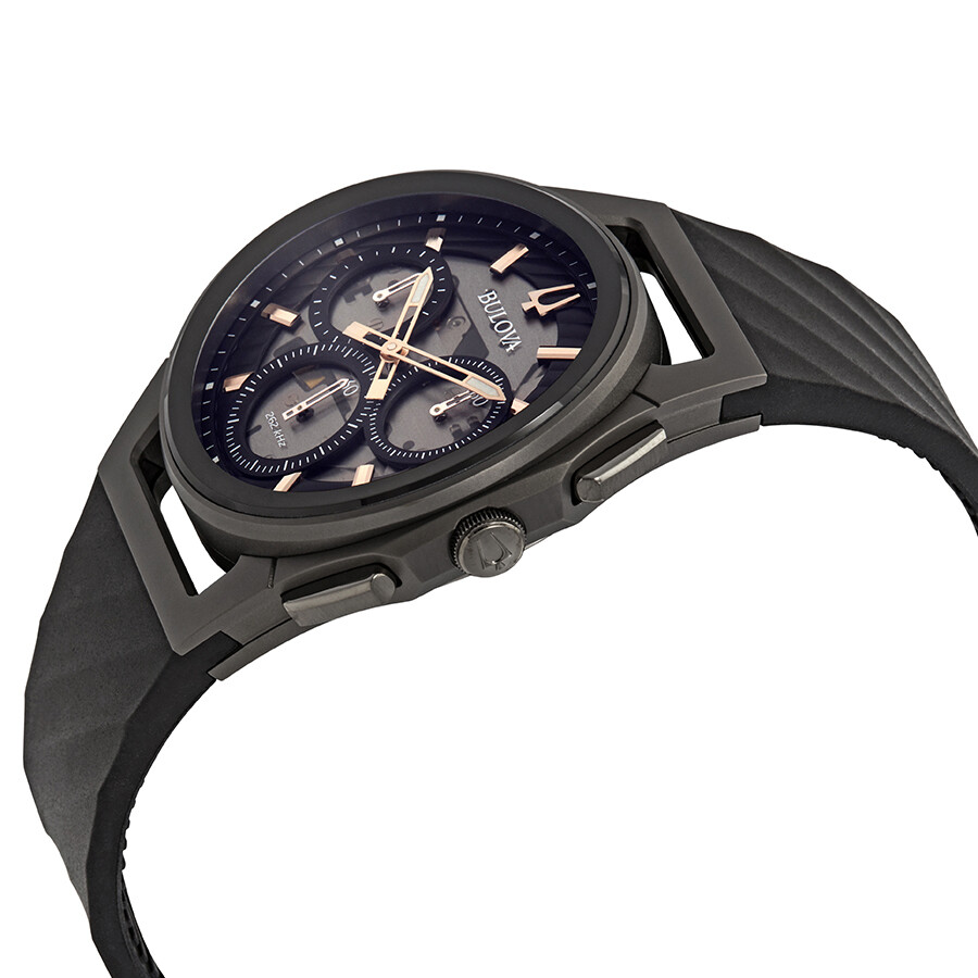 Bulova Open Box - Bulova Curv Chronograph Dark Gray Dial Men's Watch ...