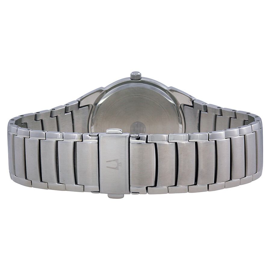 Bulova Open Box - Bulova Silver DIal Stainless Steel Men's Watch 96B015 ...