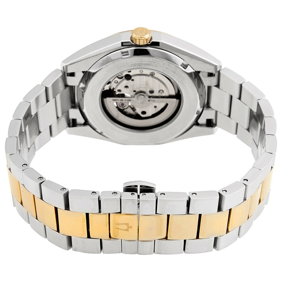 Bulova Open Box - Bulova Surveyor Automatic Silver Dial Two-tone Men's ...