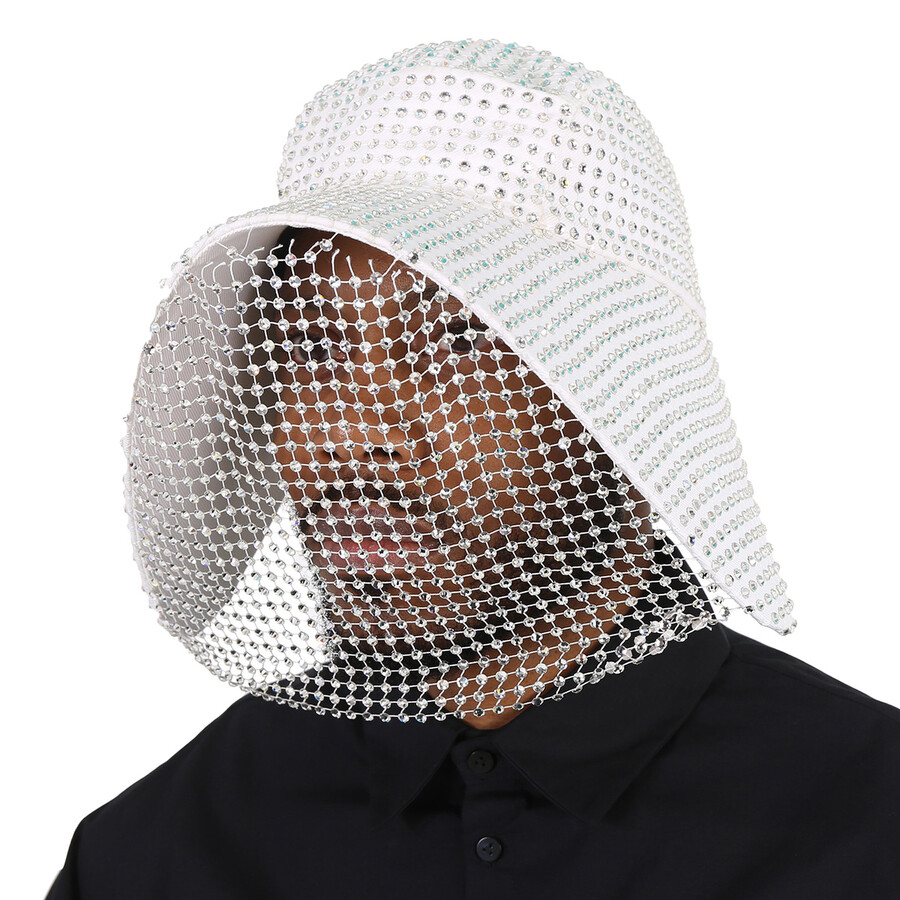 Burberry Open Box - Burberry Men's Optic White Crystal Mesh Bonnet Cap ...