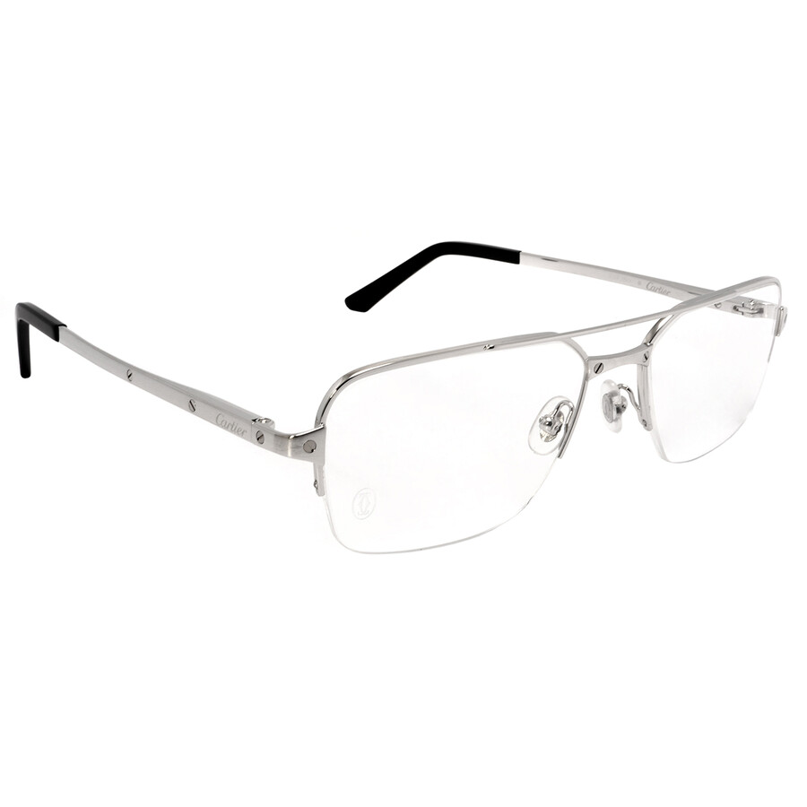 Cartier Open Box - Cartier Clear Demo Rectangular Men's Eyeglasses ...