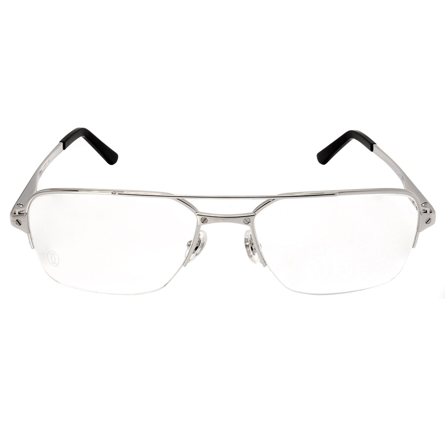 Cartier Open Box - Cartier Clear Demo Rectangular Men's Eyeglasses ...