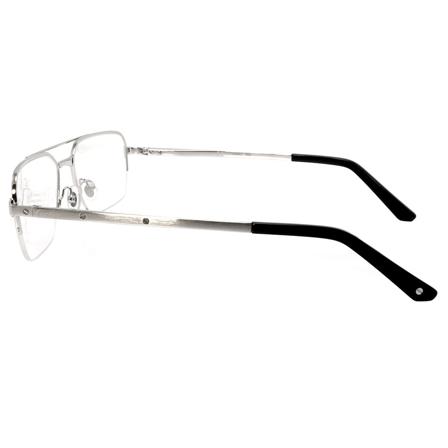 Cartier Open Box - Cartier Clear Demo Rectangular Men's Eyeglasses ...