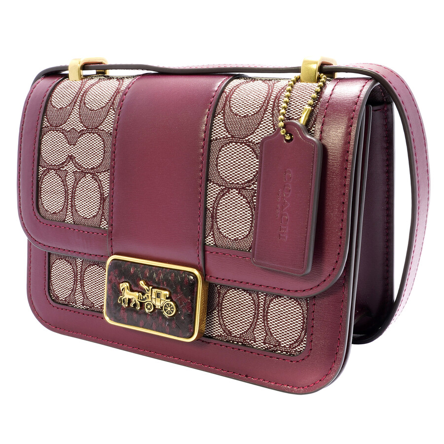 Coach Open Box - Coach Red Ladies Alie Shoulder Bag 18 In Signature ...