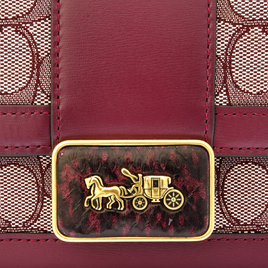 Coach Open Box - Coach Red Ladies Alie Shoulder Bag 18 In Signature ...